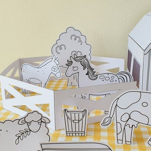 Printable Coloring Farm for Kids, Summer Activities for Grandchildren ...