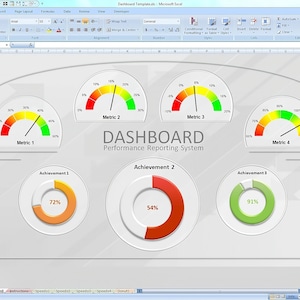 Excel Dashboard Spreadsheet Template - Etsy