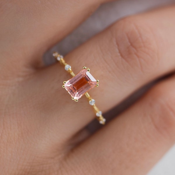 Pink Tourmaline Ring - Etsy