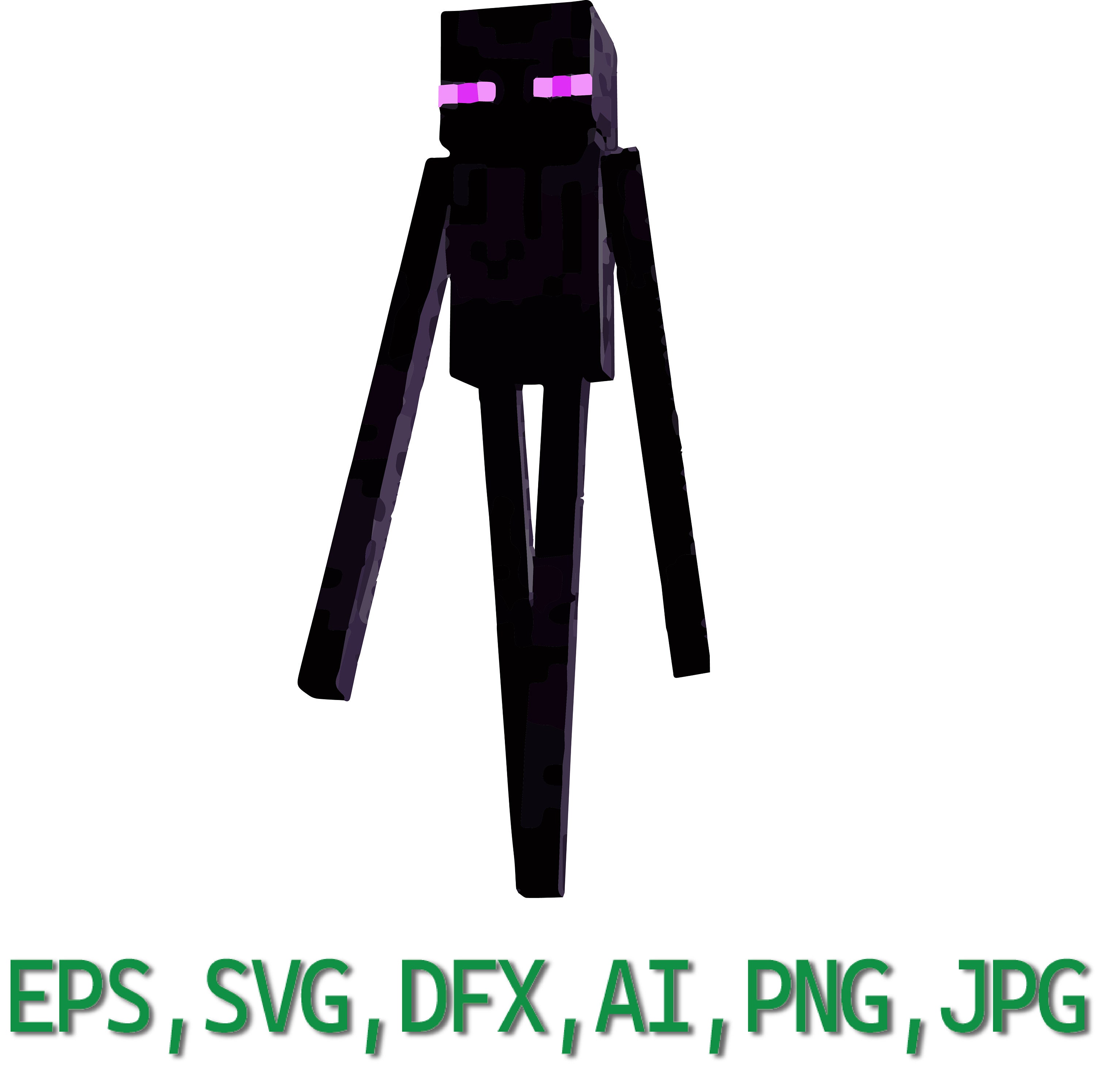 Minecraft SVG DXF EPS Png Illustrator. Enderman - Etsy Australia