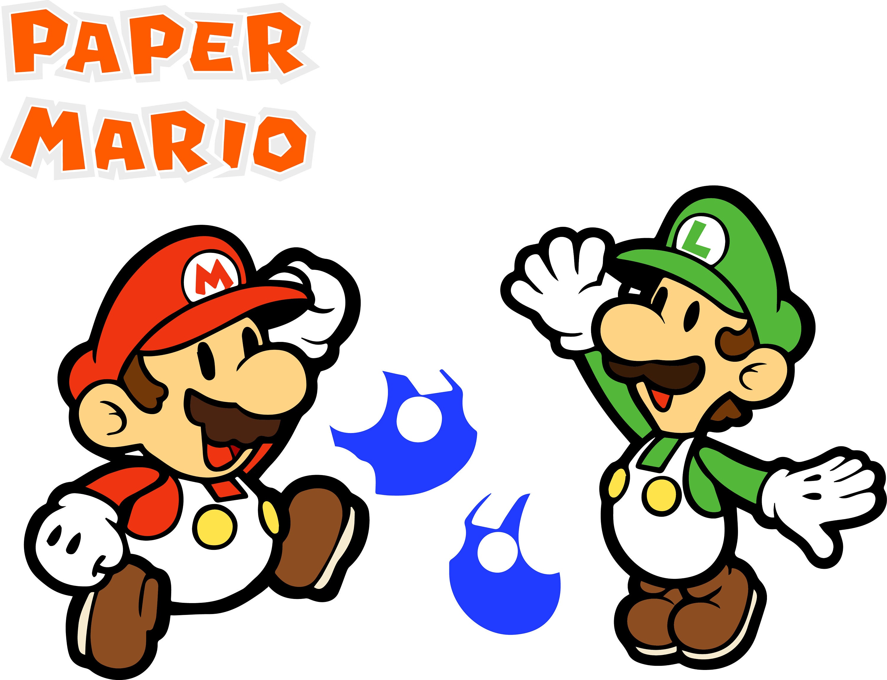 Super Mario SVG DXF EPS Png Illustrator. Paper Mario and Luigi Clipart ...