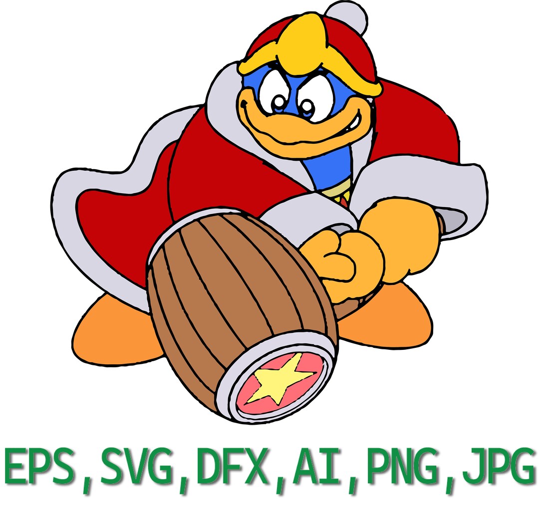 Kirby SVG DXF EPS Png Illustrator. King Dedede - Etsy
