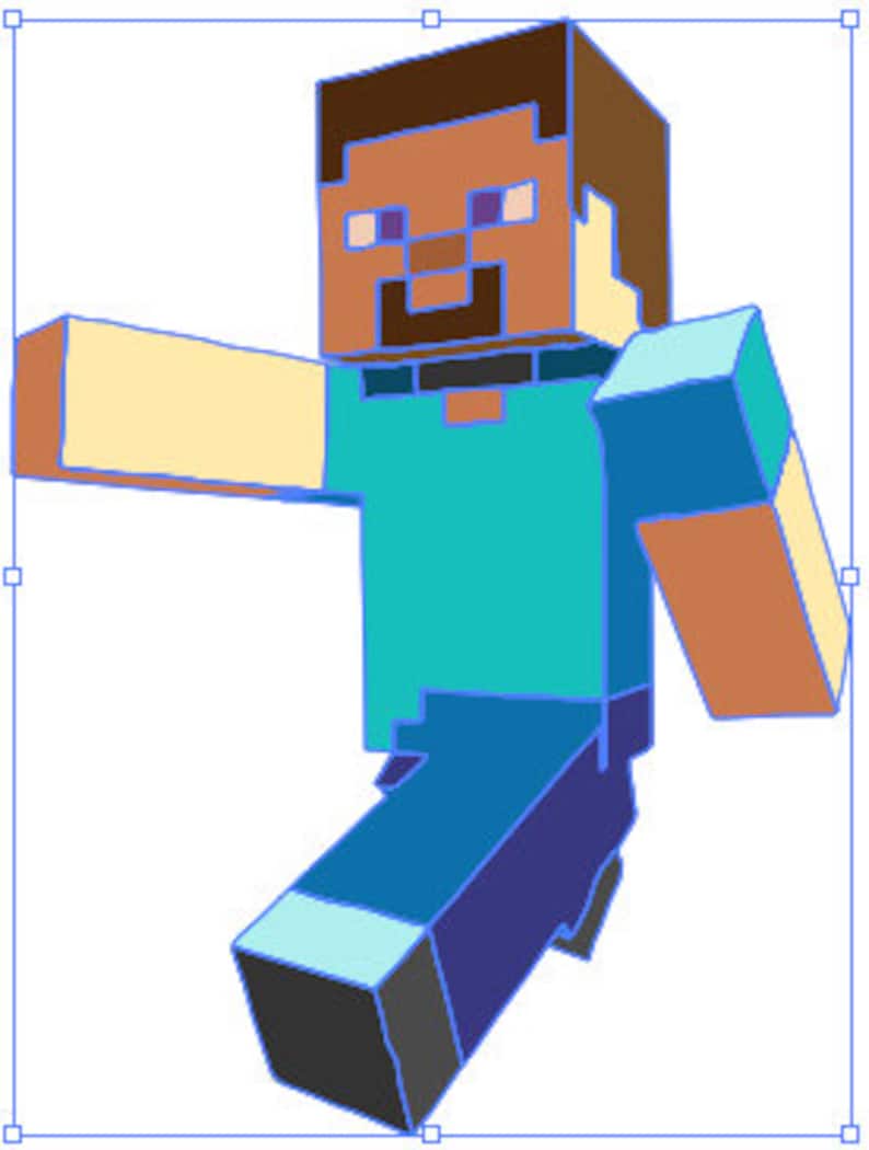 Minecraft SVG DXF EPS Png Illustrator. Steve Clipart, Steve Svg, Steve ...