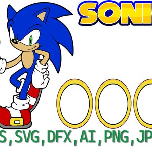Sonic the Hedgehog SVG DXF EPS Png Illustrator. Sonic - Etsy Australia