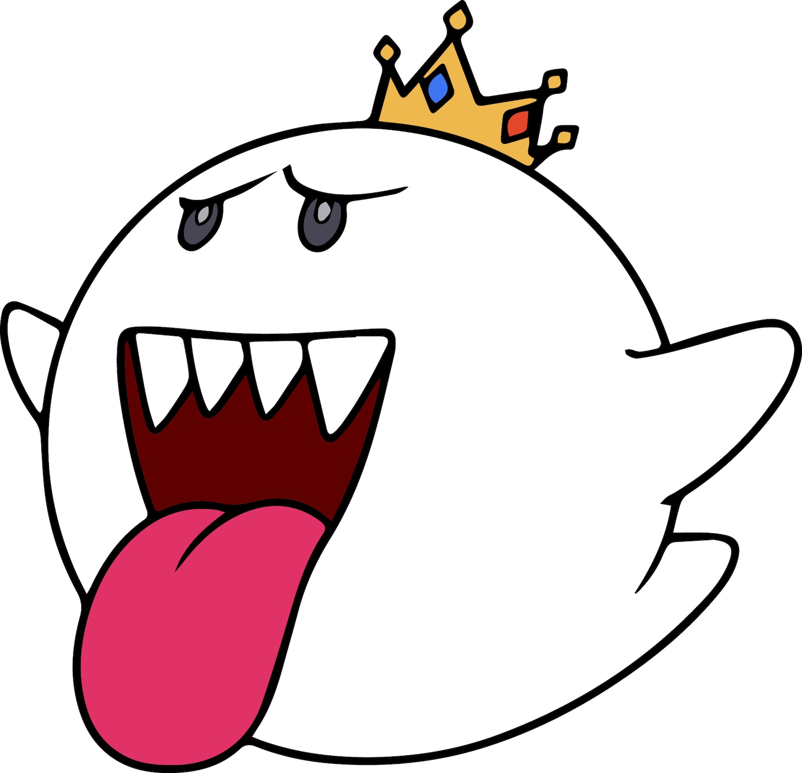 Super Mario SVG DXF EPS Png Illustrator. King Boo - Etsy Canada