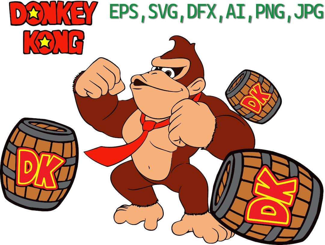 Super Mario SVG DXF EPS Png Illustrator. Donkey Kong - Etsy