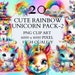 20 Cute Rainbow Unicorn Pack-2 Clipart | PNG | Full Commercial Use ...