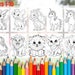 50 Cute Mythical Creatures Coloring Page Bundle Printable SVG PDF ...