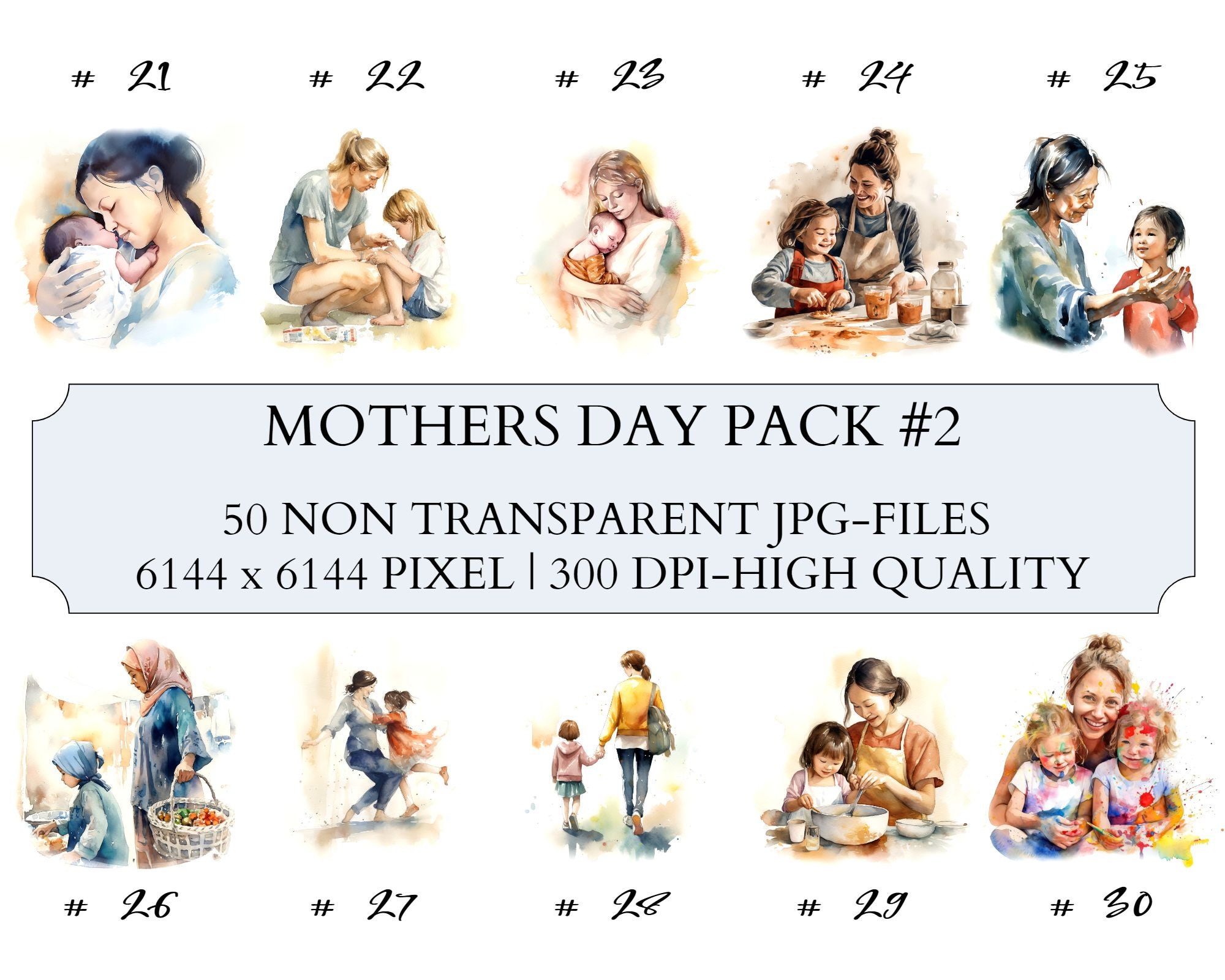 150 Mothers Day Mega Pack Clipart JPG Full Commercial Use - Etsy