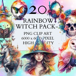 160 Witch MEGA Pack #01 Clipart | PNG | Full Commercial Use | Fantasy ...