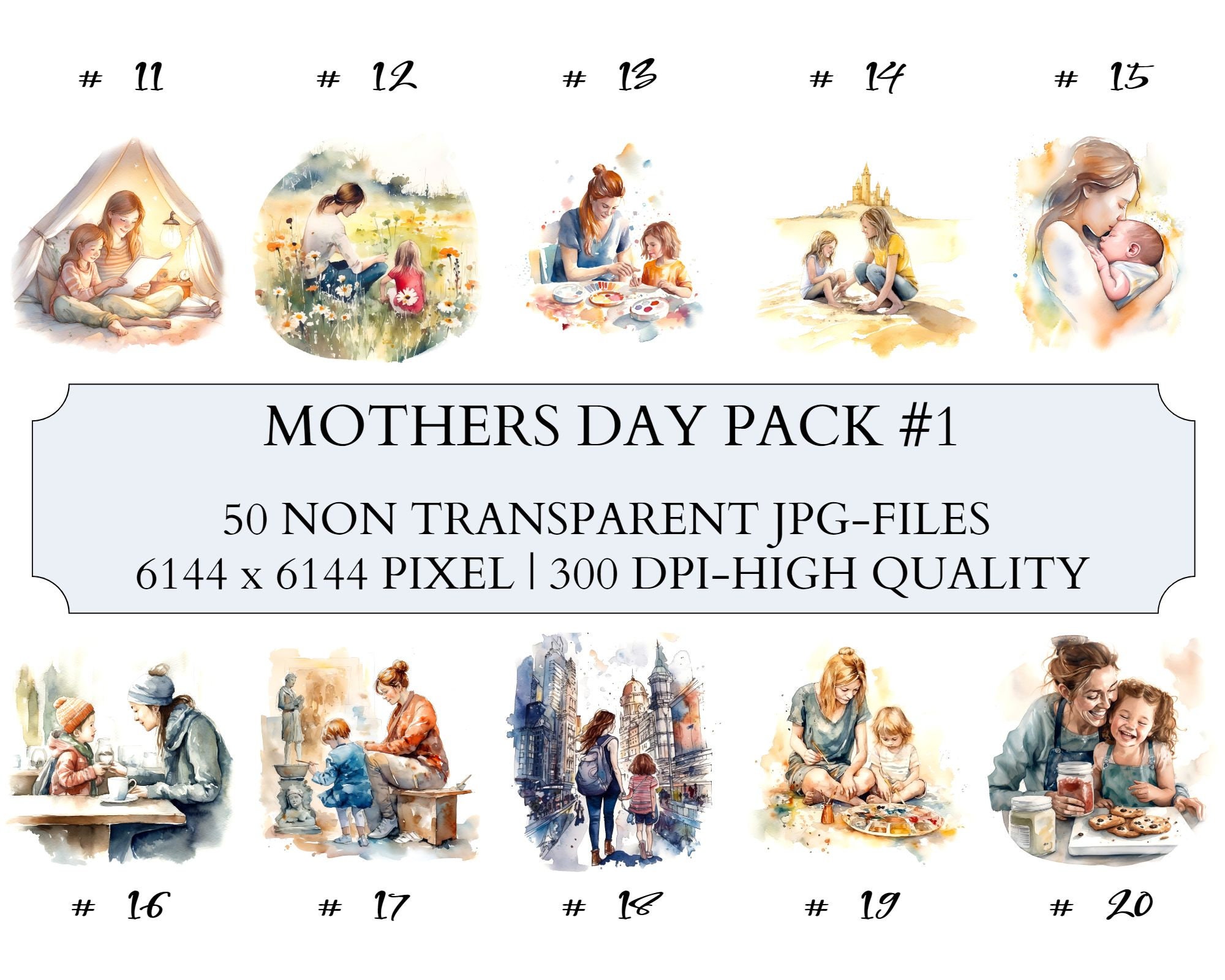 150 Mothers Day Mega Pack Clipart JPG Full Commercial Use Motherhood ...