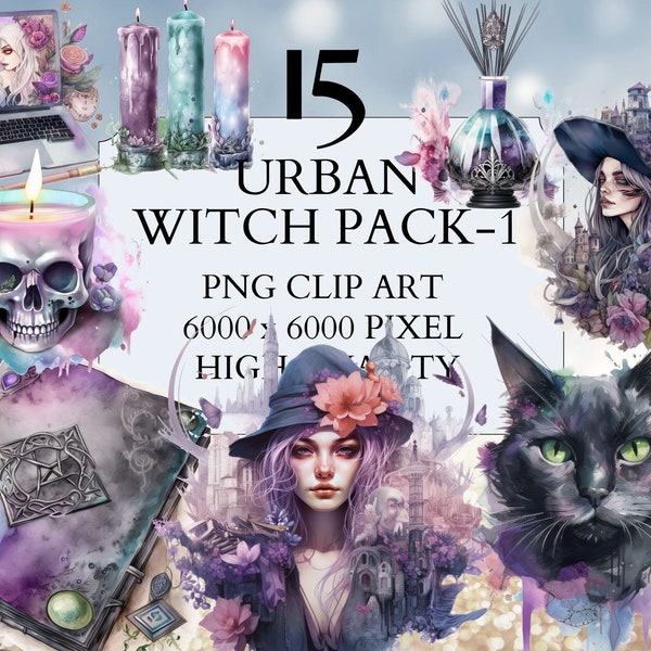 15 Royal Witch Pack Clipart PNG Full Commercial Use Fantasy Clipart ...