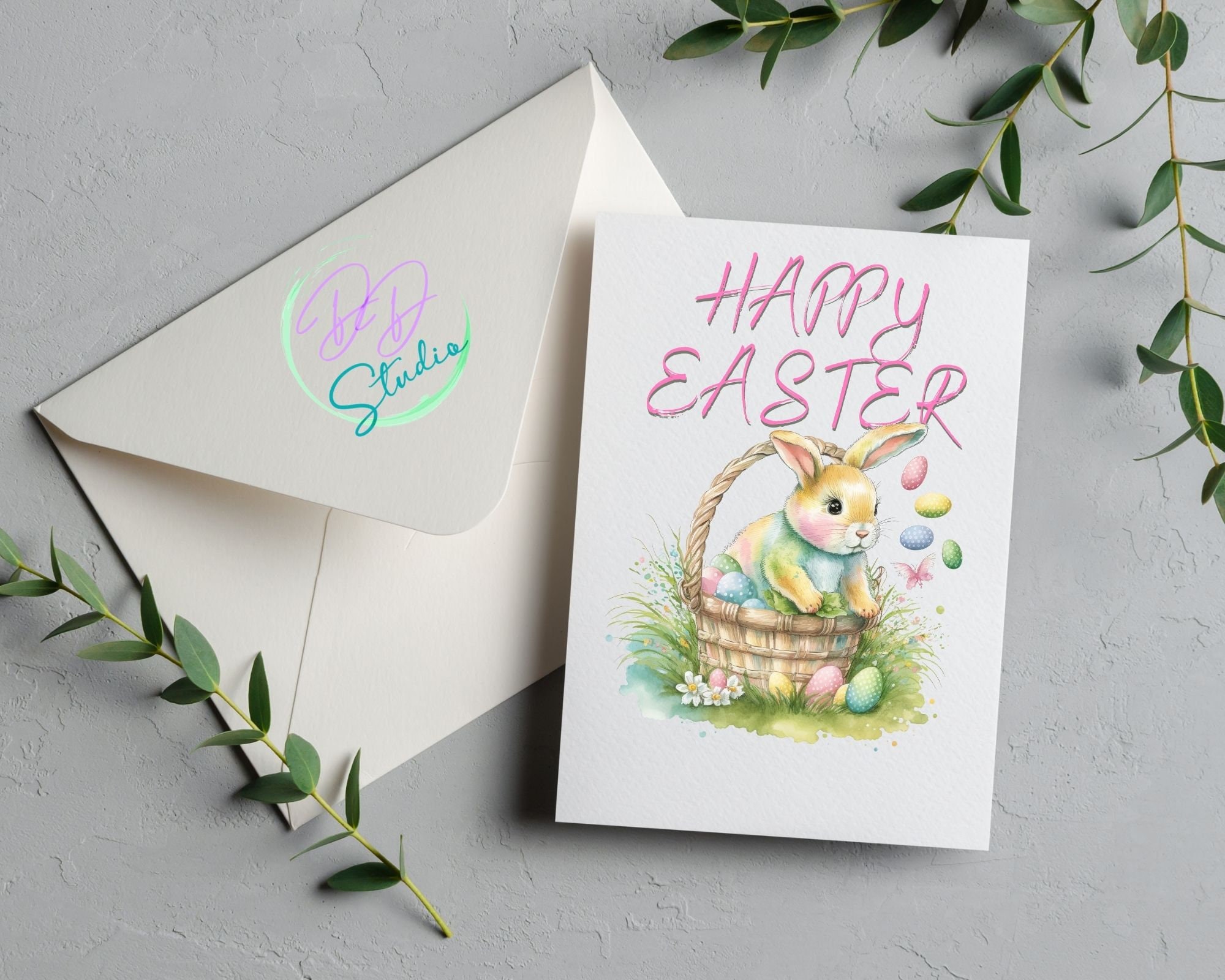 25 Happy Rainbow Easter Clipart PNG Full Commercial Use Bunny Clipart ...