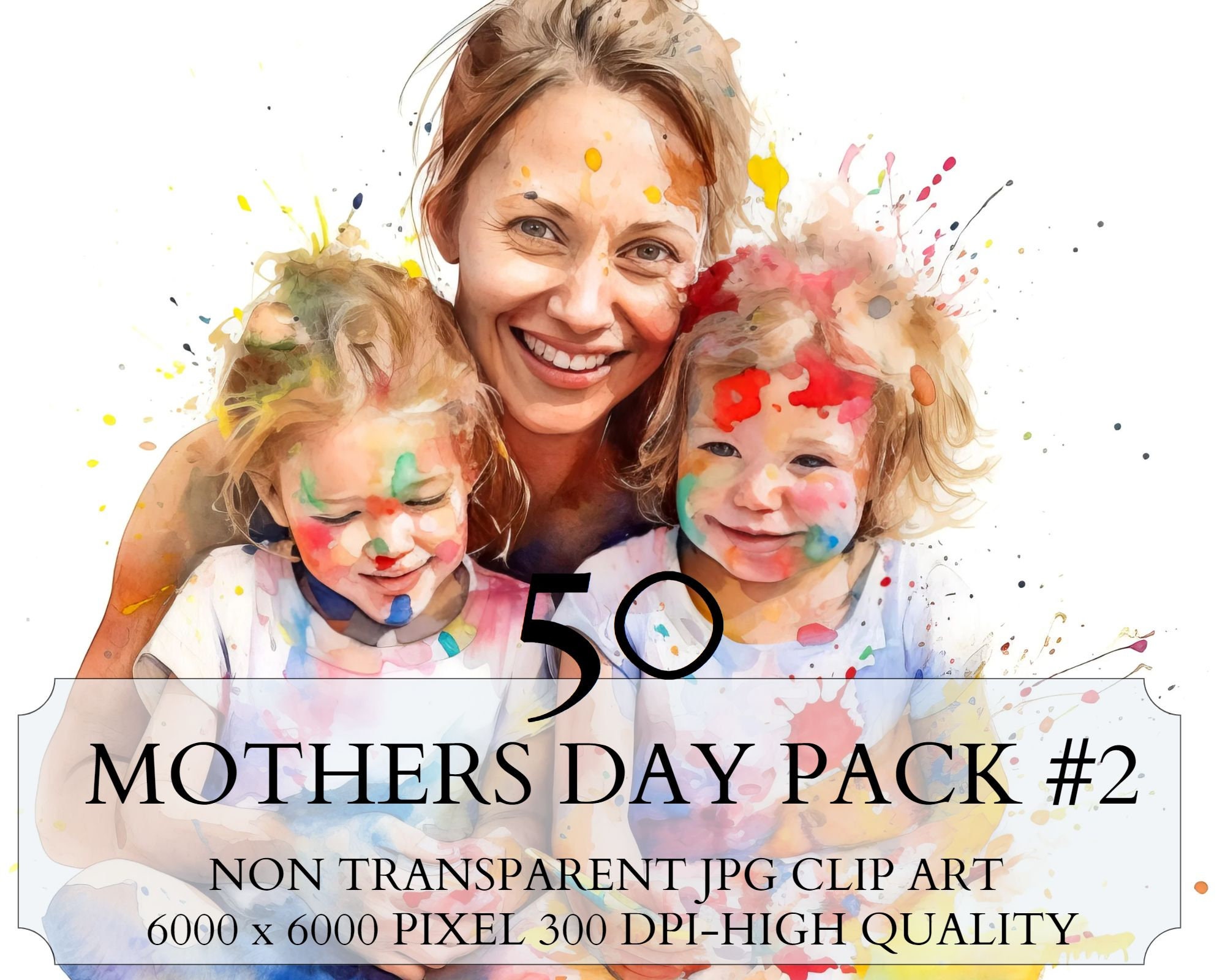 150 Mothers Day Mega Pack Clipart JPG Full Commercial Use Motherhood ...