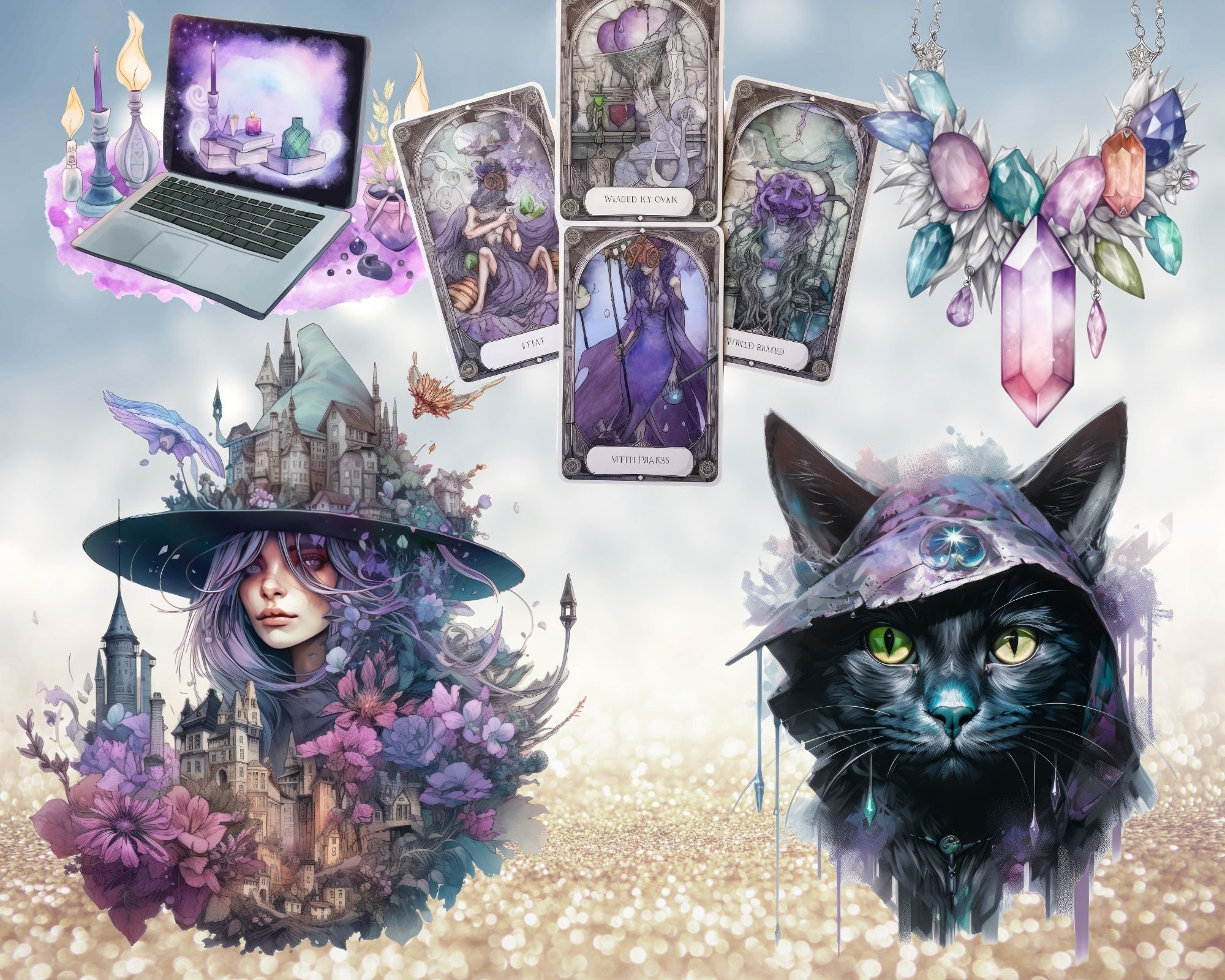 10 Urban Witch Pack-03 Clipart PNG Full Commercial Use - Etsy Canada