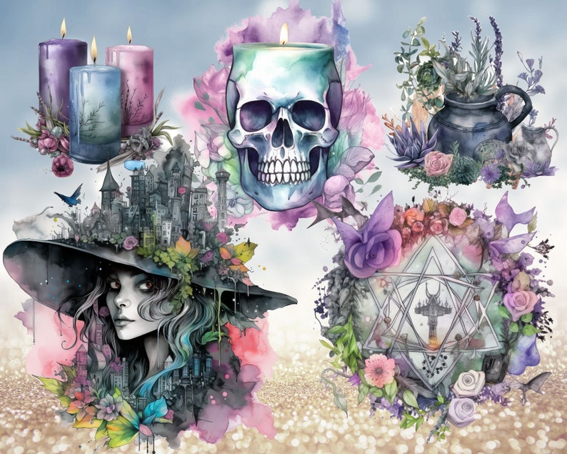 15 Urban Witch Pack-02 Clipart PNG Full Commercial Use - Etsy