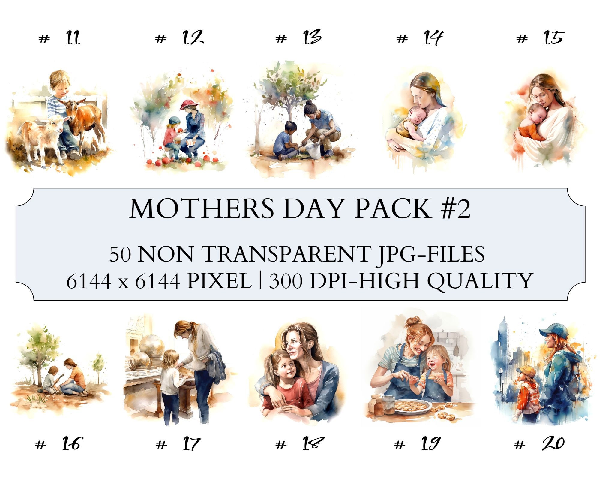 150 Mothers Day Mega Pack Clipart JPG Full Commercial Use Motherhood ...