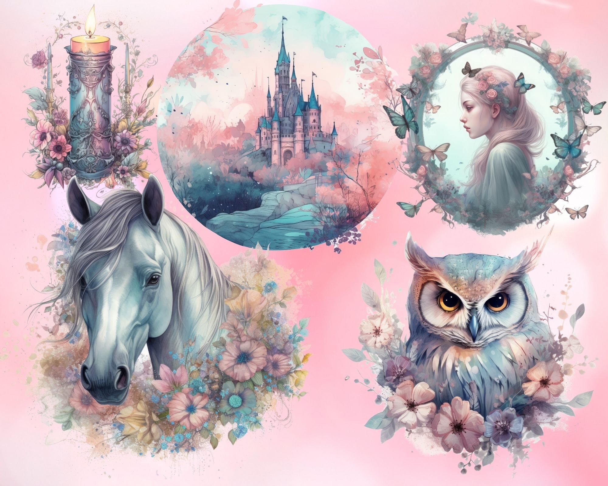 15 Good Witch Pack-02 Clipart PNG Full Commercial Use - Etsy