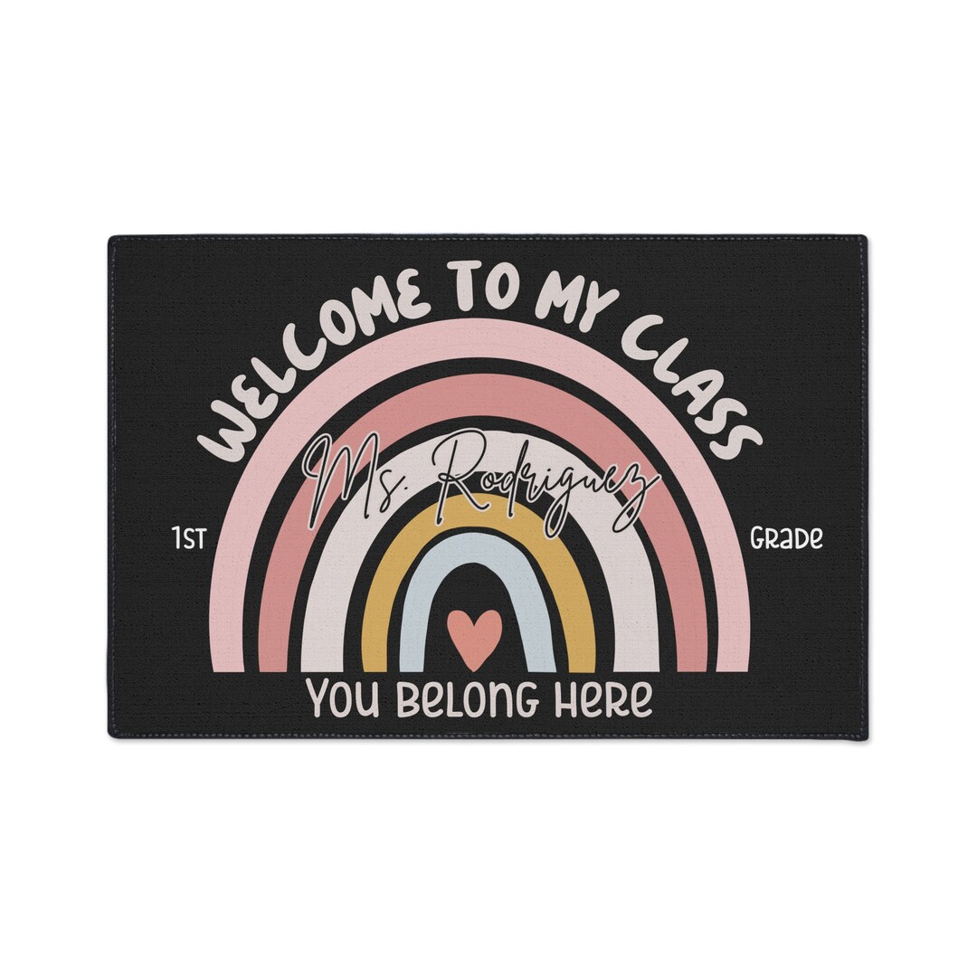 Custom Back to School Office Decor Classroom Decor Welcome Mat for ...