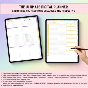 2025 Digital Planner All in One Digital PDF Journal and Tracker - Etsy