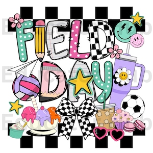 Field Day Teacher PNG File End of School Year Design Retro Clothes ...