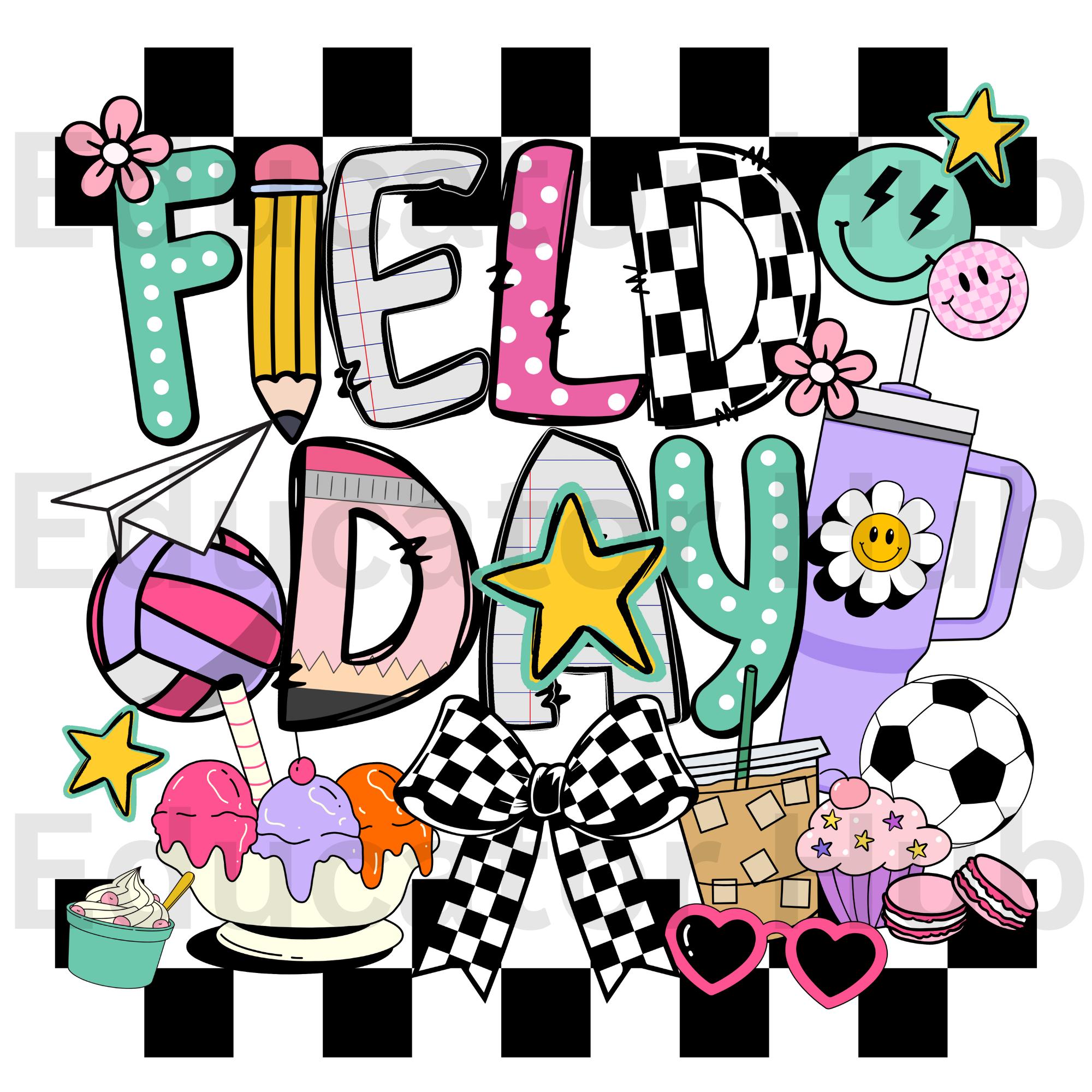Field Day Teacher PNG File End of School Year Design Retro Clothes ...