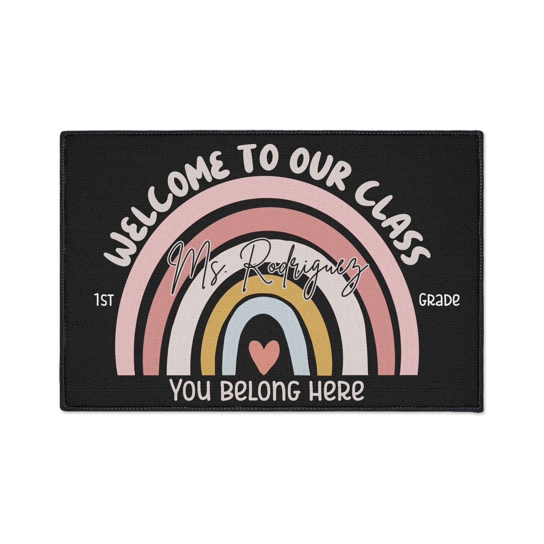 Custom Back to School Office Decor Classroom Decor Welcome Mat for ...