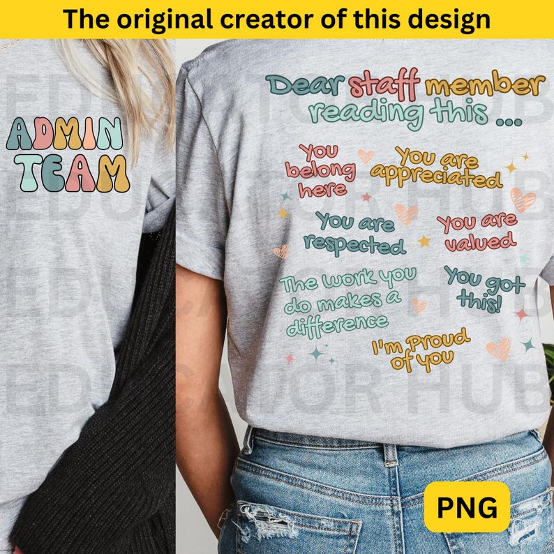 Back-to-school Shirt Admin Team Gift Team Shirt School Staff Gift ...
