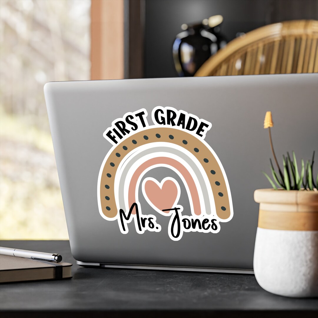 First Grade Gift Custom Teacher Sticker Educator Sticker Custom 1st ...