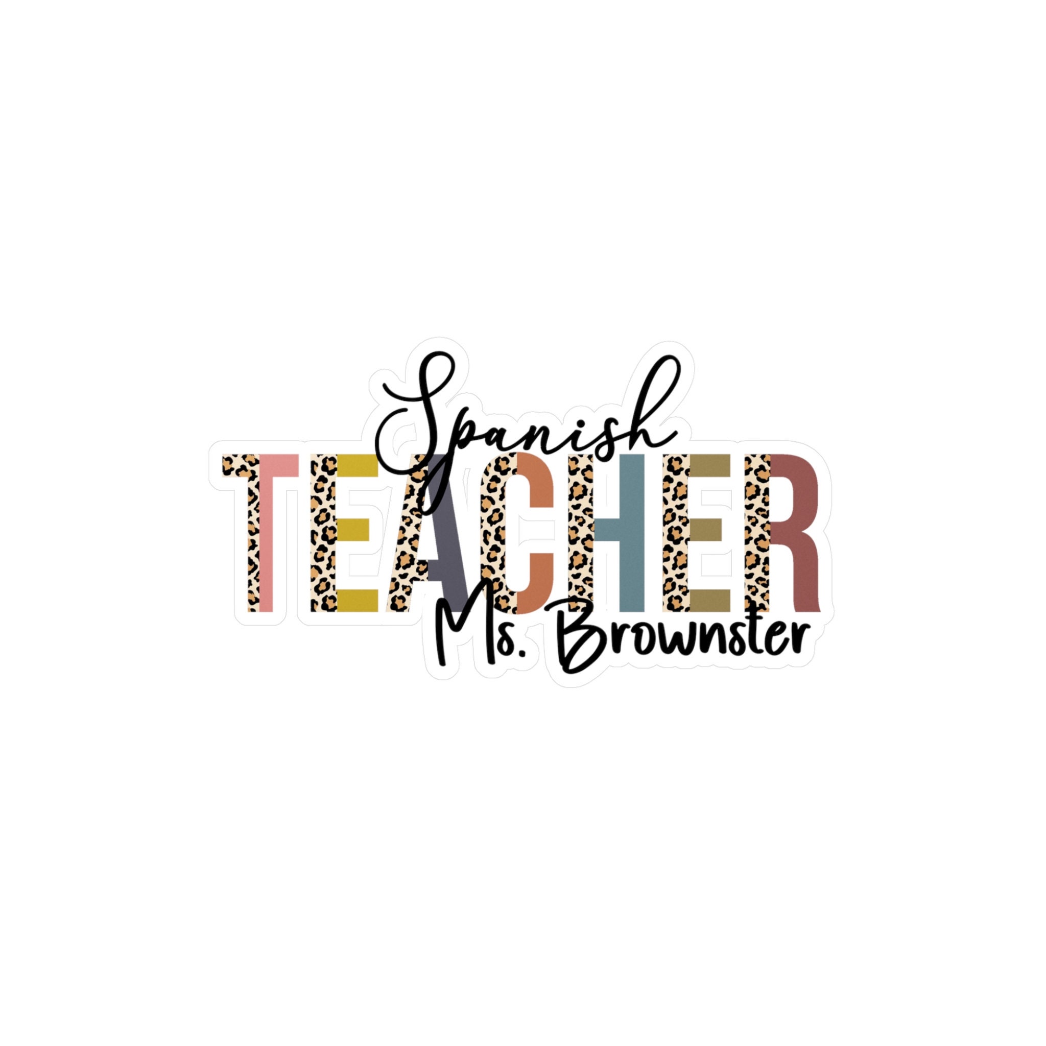 Spanish Teacher Sticker Educator Sticker Waterproof Sticker Teacher ...