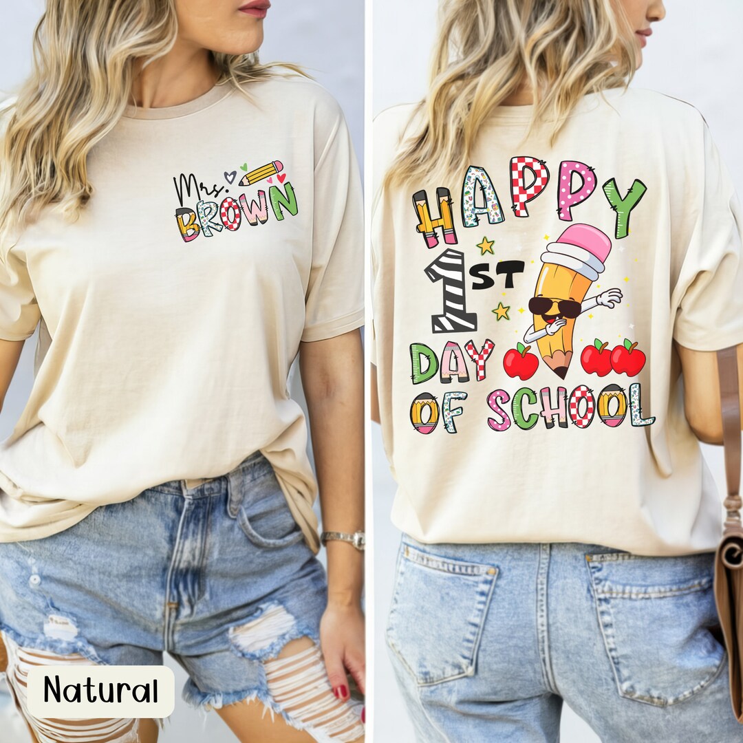 Custom First Day of School Shirt Back to School Shirt Custom School ...