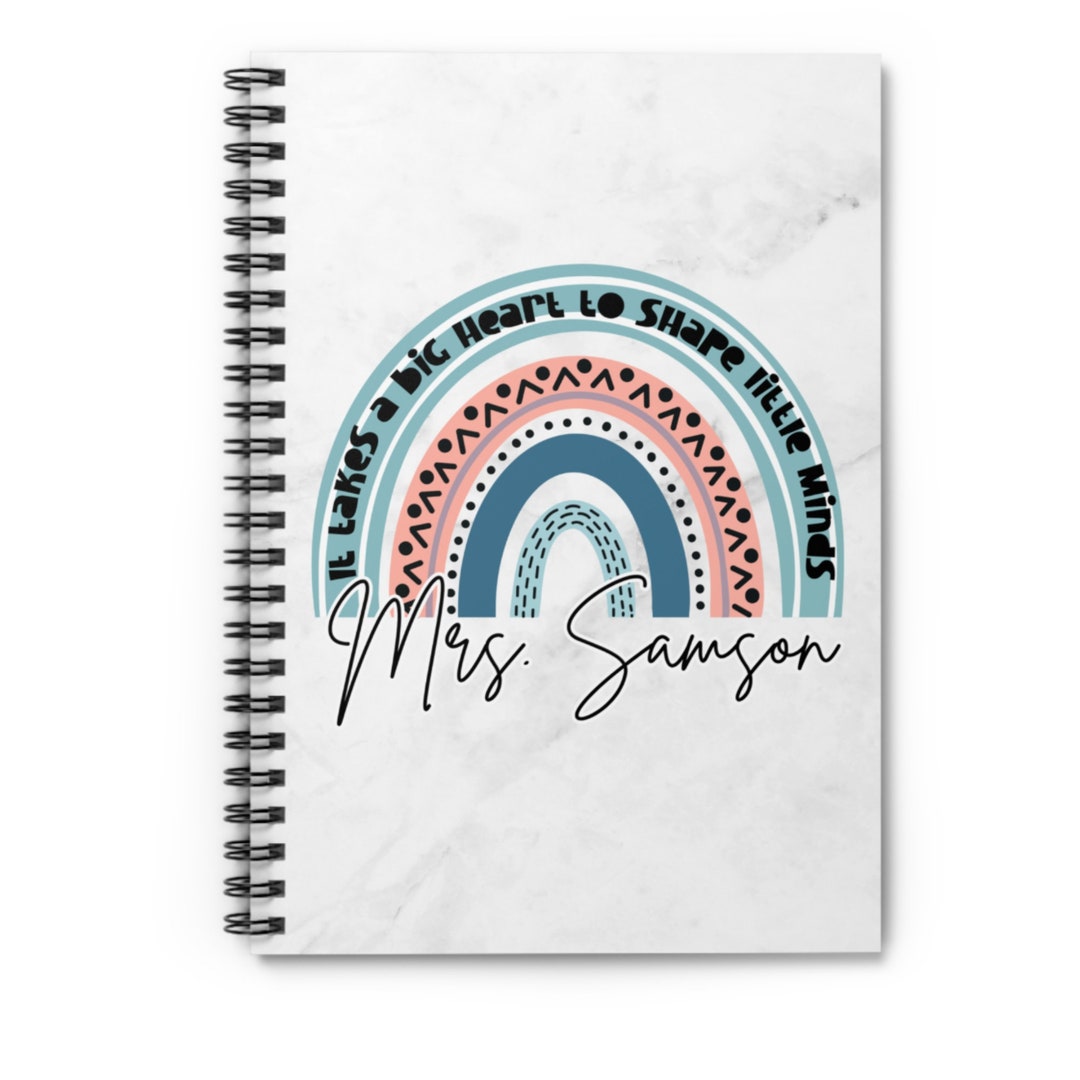 Custom Teacher Notebook Prek Teacher Gift Custom School Notebook ...