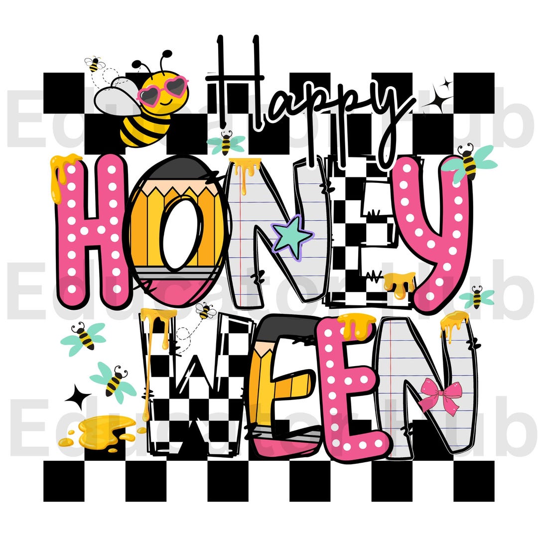 Happy Honey-ween PNG | Cute Halloween Bee Clipart | Spooky Sweet ...