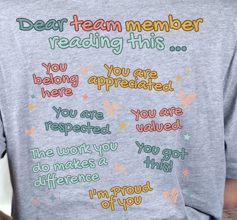 Custom Team Shirt Admin Team Gifts Team Shirts School Staff Gift Dream ...