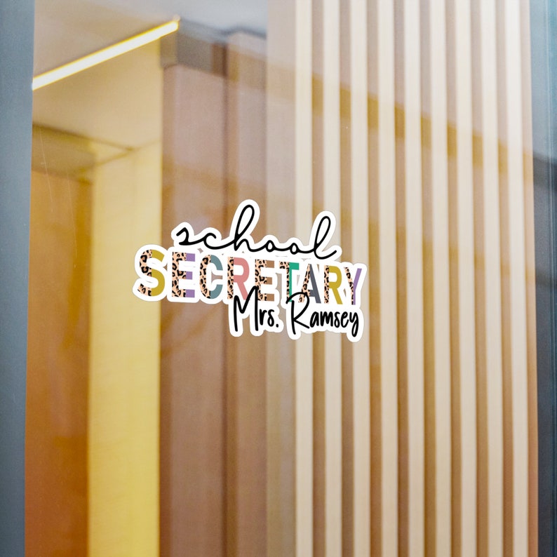 Secretary Custom Name Sticker School Secretary Appreciation Gift School ...