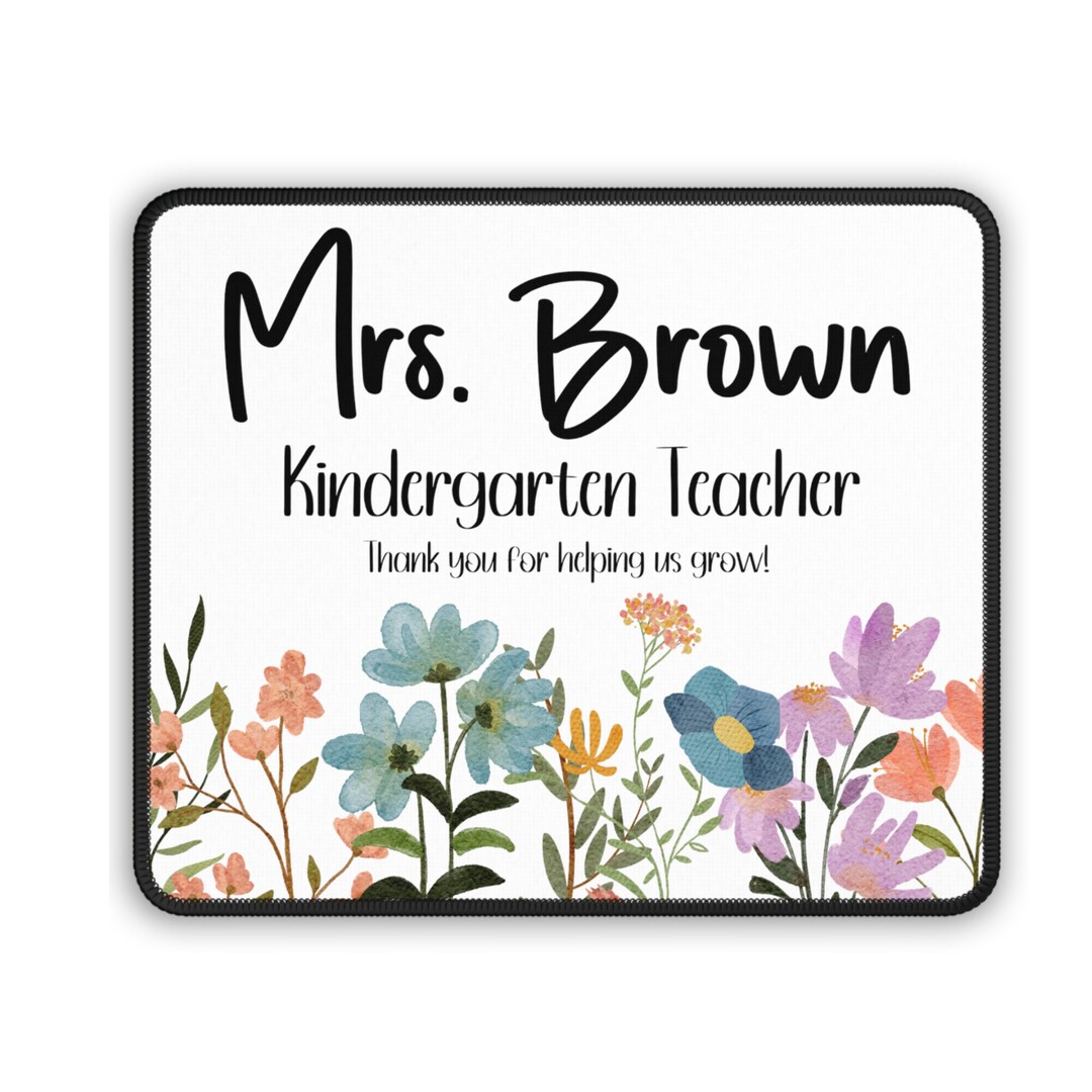 Custom Name Gift Kindergarten Teacher Gift Flower Lover Coworker Gift ...