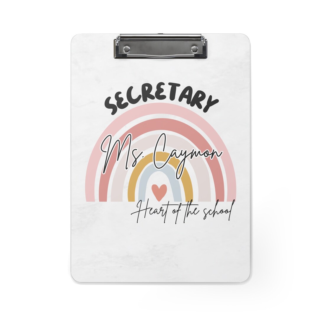 Personalized Clipboard Gift School Secretary Gift Customized Secretary ...