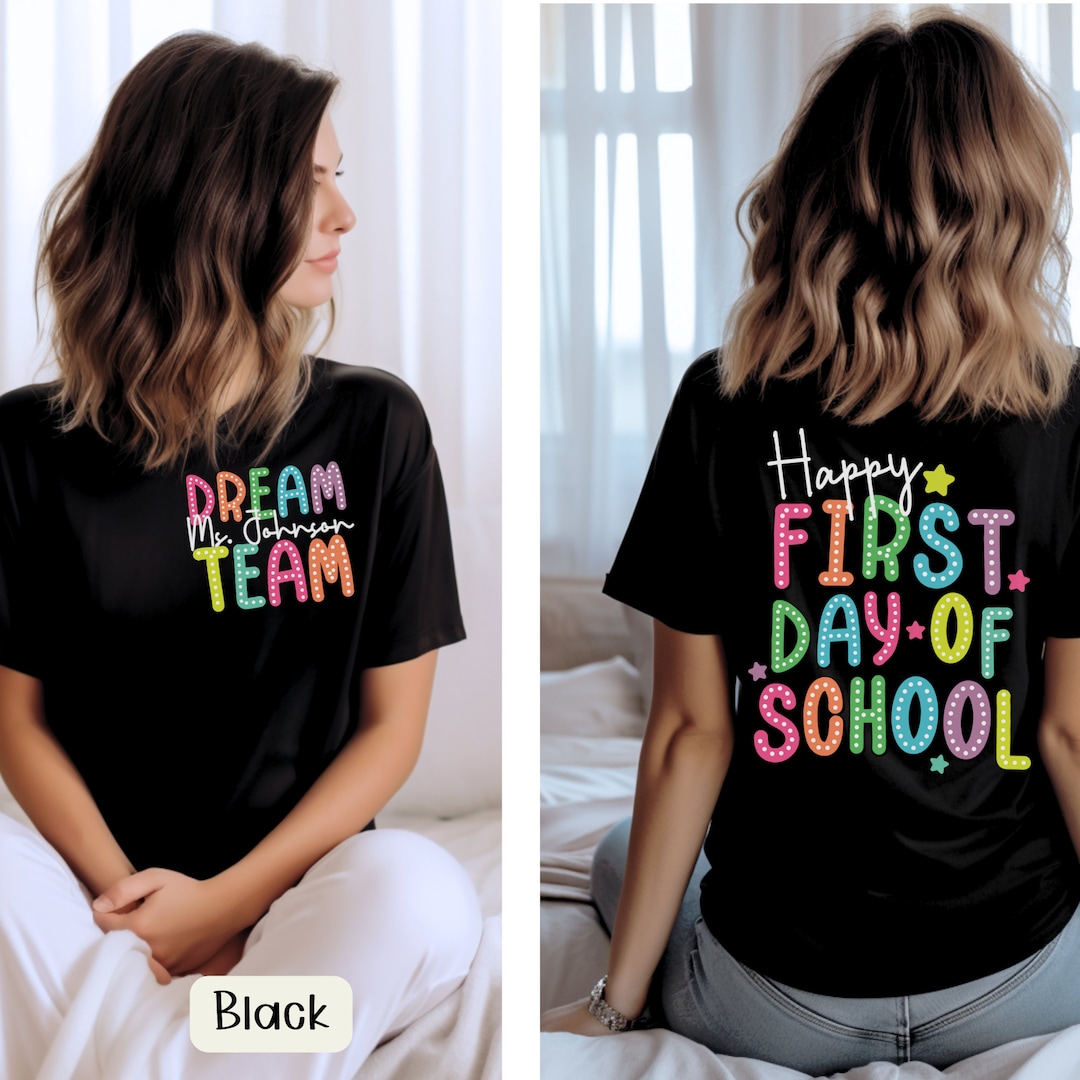 Custom School Shirt Happy First Day of School Shirt Back-to-school Gift ...