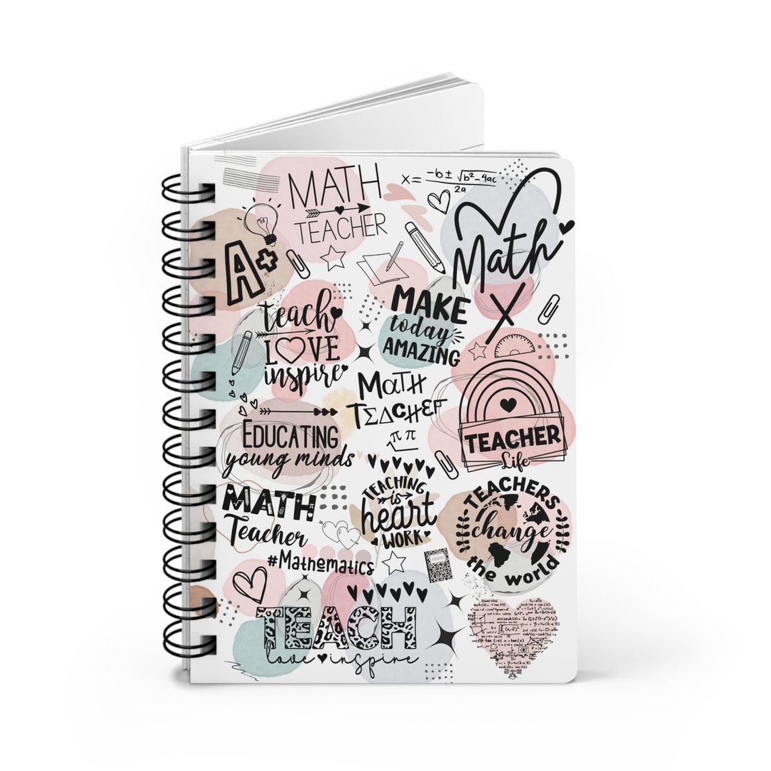 Math Teacher Gift Teacher Notebook Educator Gift Teacher Appreciation ...