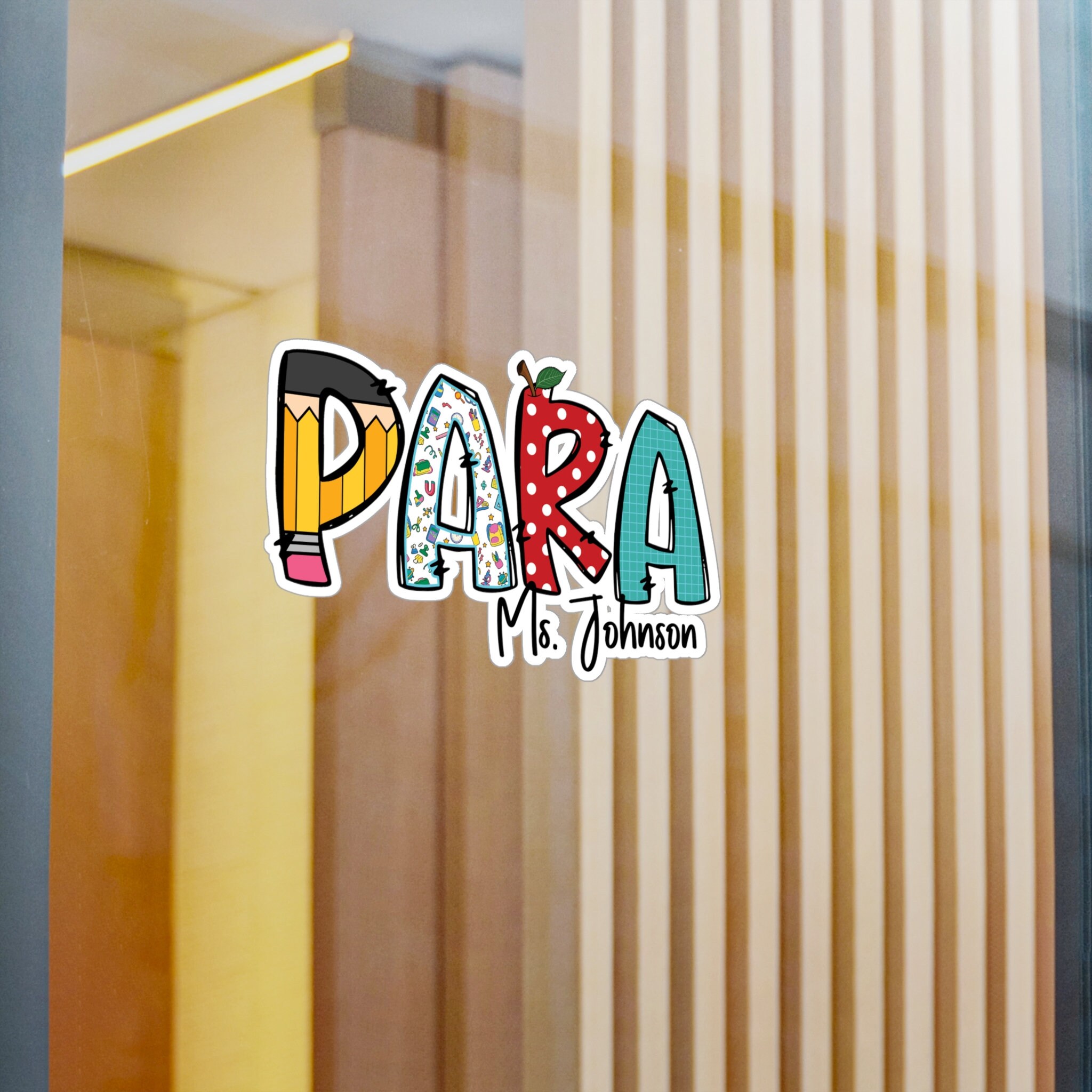 Custom Name Sticker Paraprofessional Gift Sped Para Gift Appreciation ...
