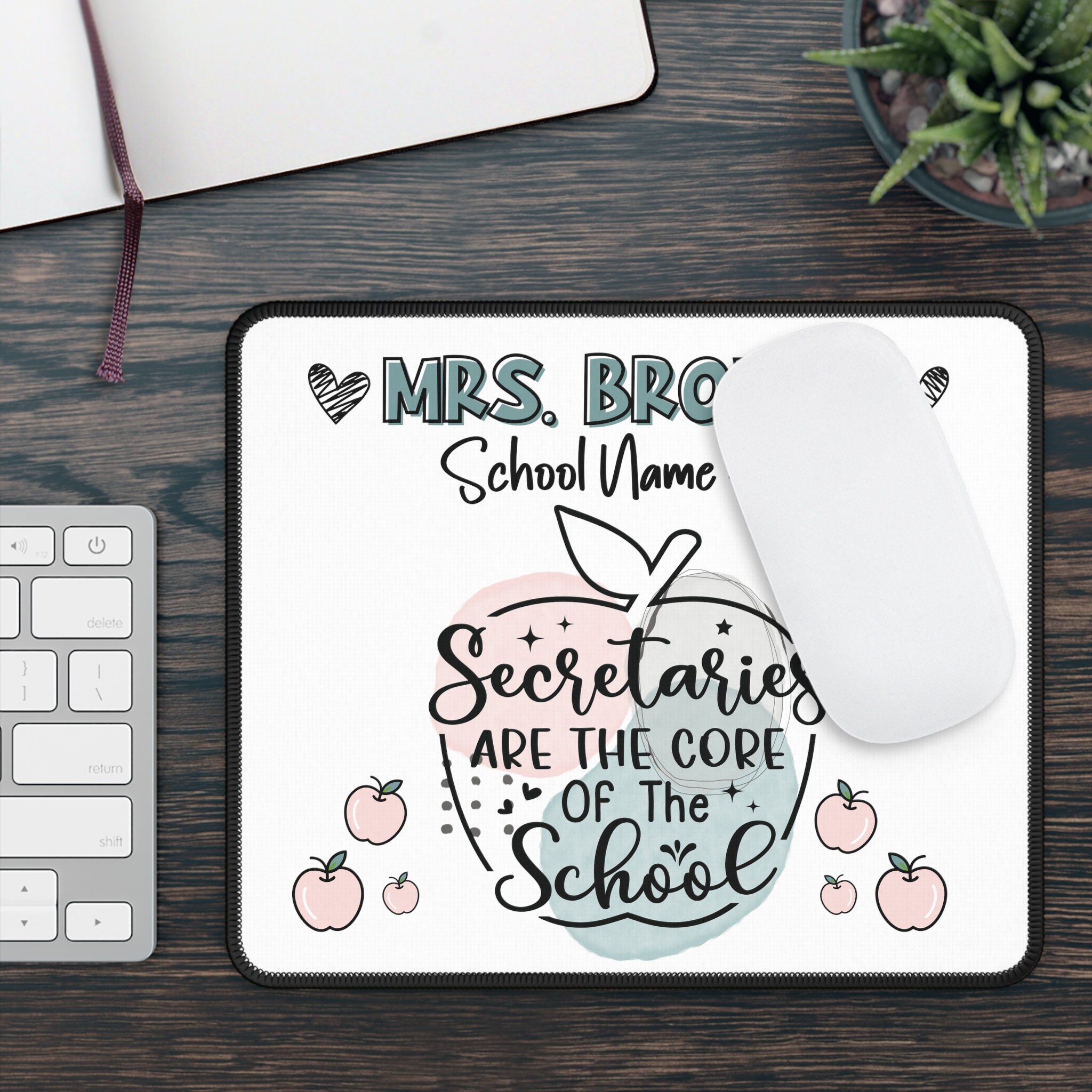 Custom School Secretary Mouse Pad Principal Gift Back-to-school Gift ...