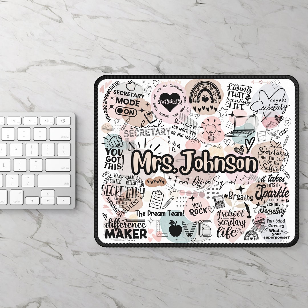 Custom School Secretary Mouse Pad Secretary Gift Back-to-school Gift ...