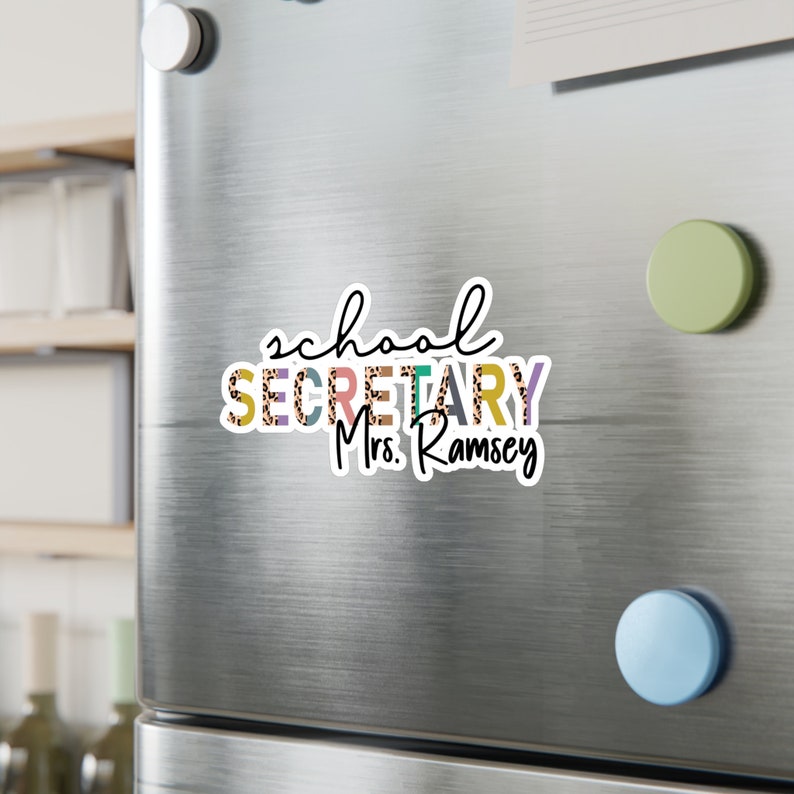 Secretary Custom Name Sticker School Secretary Appreciation Gift School ...