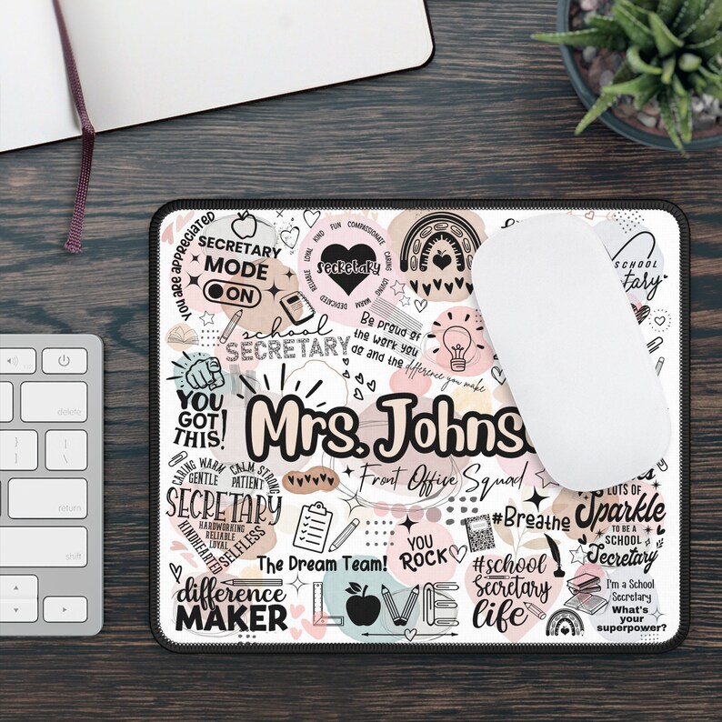 Custom School Secretary Mouse Pad Secretary Gift - Etsy