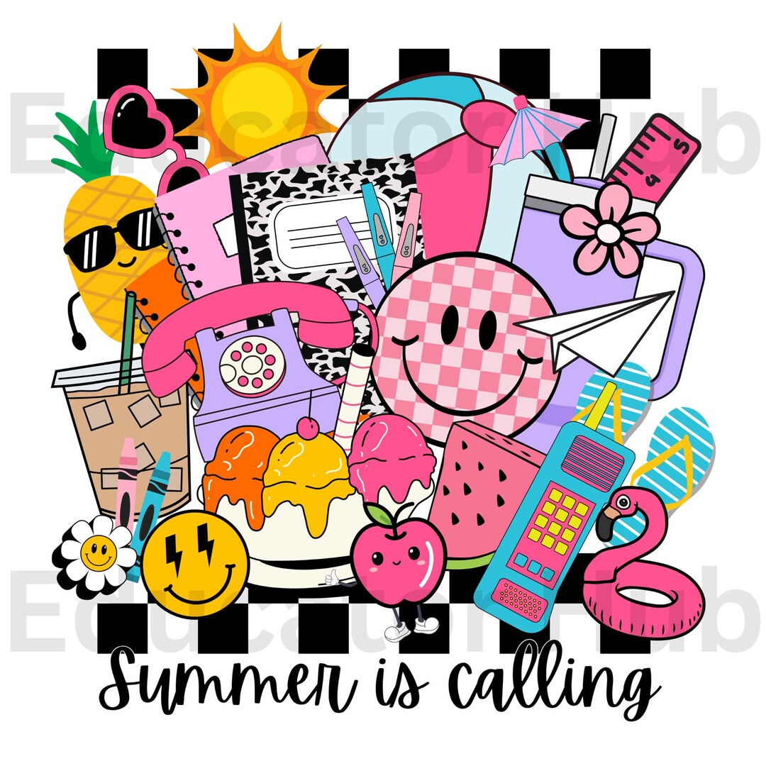 Summer is Calling Teacher PNG File Back to School PNG Design Retro ...