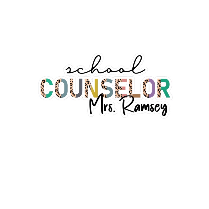 Custom School Counselor Name Sticker Appreciation Gift School Counselor ...