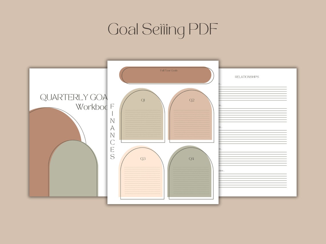 Quarterly Goal Setting Workbook (PDF) - Etsy