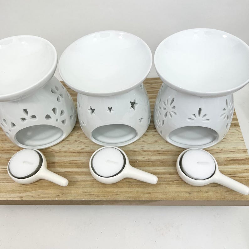 Ceramic Wax Melt Burner Set: Elegant Home Fragrance Warmer With ...