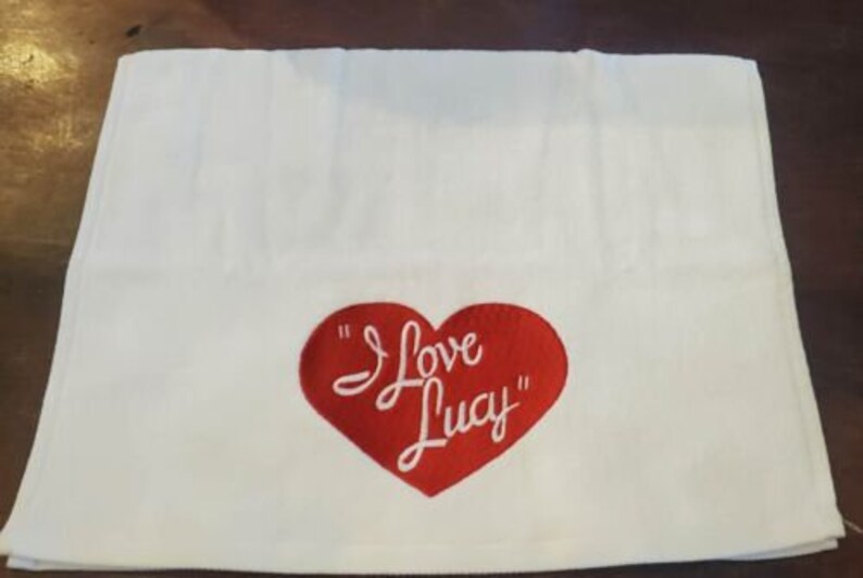I Love Lucy Hand Towel - Logo - White - Etsy