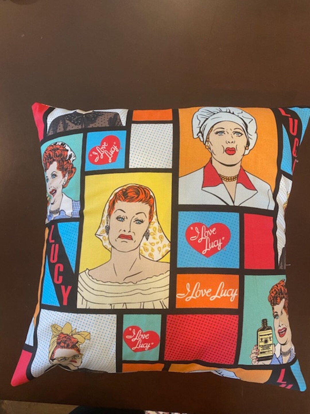 I Love Lucy Throw Pillow - Cartoon Faces - Etsy